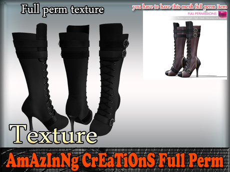Second Life Marketplace - AmAzInNg CrEaTiOnS texture Knee High Heel ...