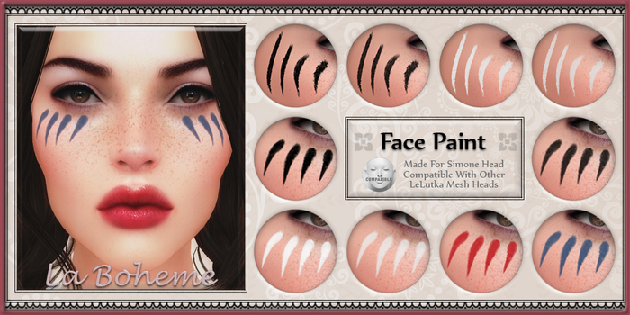 Second Life Marketplace - [LB Face Paint] *Lelutka Applier* Clawed (Boxed)