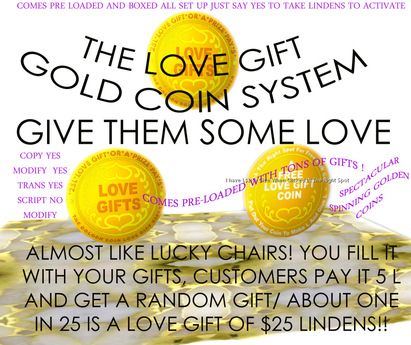 Second Life Marketplace - BOXED *LOVE GIFT* GOLD COIN SYSTEM