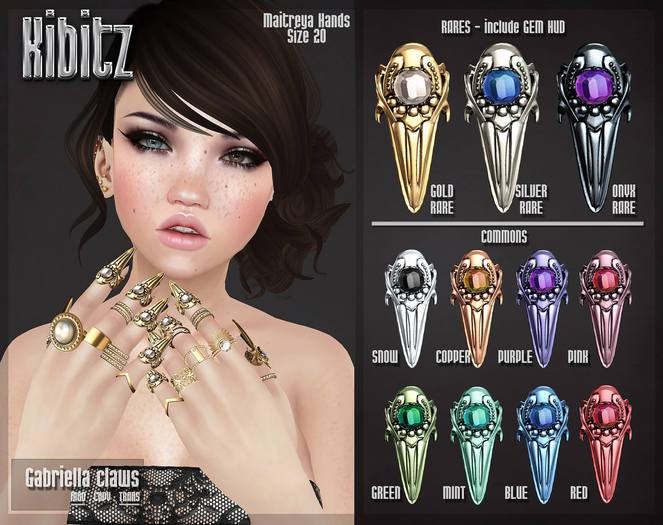 Second Life Marketplace - Kibitz - Gabriella claws [Maitreya] mint