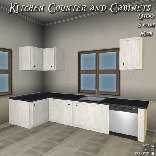 Second Life Marketplace - Kitchen Counter and Cabinets