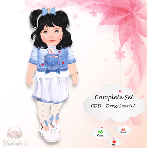 Second Life Marketplace - CDD-Dress Jeans Scarlet -BABY BOXED