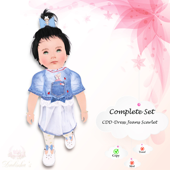 Second Life Marketplace - CDD-Dress Jeans Scarlet -BABY BOXED