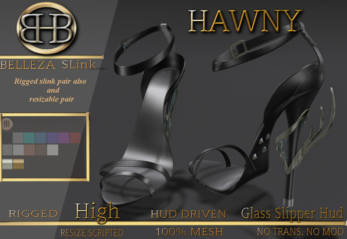 Second Life Marketplace - !!BHB!! HAWNY HIGH HEELS WITH GLASS SLIPPERS ...