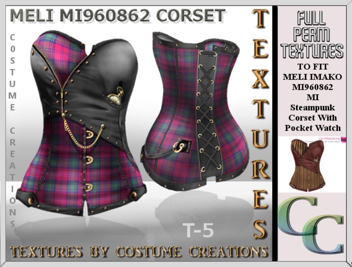 Second Life Marketplace - MELI MI960862 SP CORSET T5 FULL PERM TEXTURE