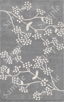 Second Life Marketplace - Grey Floral Vine Rug