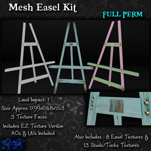 Second Life Marketplace - ~tc~ Mesh Easel Full Perm Kit
