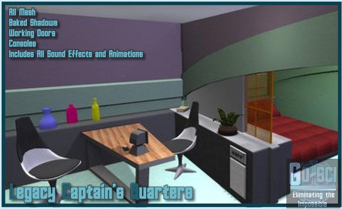 Second Life Marketplace - GO-SCI Legacy Captain's Quarters, 1.0,350