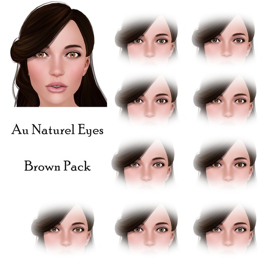 Second Life Marketplace - Au Naturel Box - Eyes - Brown Pack