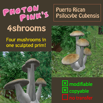 Second Life Marketplace - Four Mushrooms In One Sculpted Prim - Puerto ...