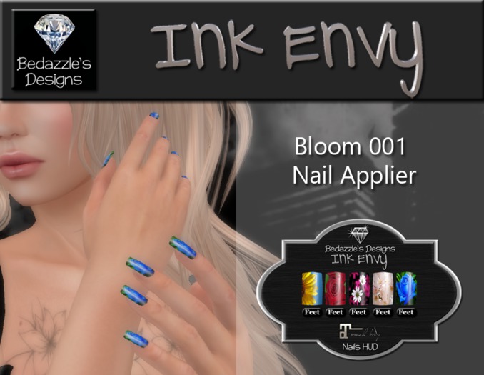 Second Life Marketplace - *BD* INK ENVY ~ BLOOM 001 NAIlS [MAITREYA]