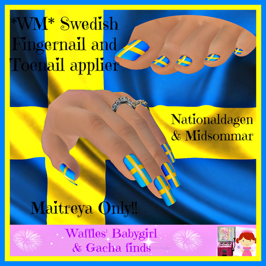Second Life Marketplace - WM* Swedish finger & toe nails Maitreya Applier