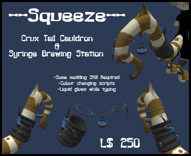 Second Life Marketplace - --Squeeze-- Crux Tail Cauldron & Syringe ...