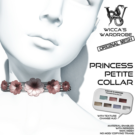 Second Life Marketplace - Wicca's Wardrobe - Princess Petite Collar [BOXED]