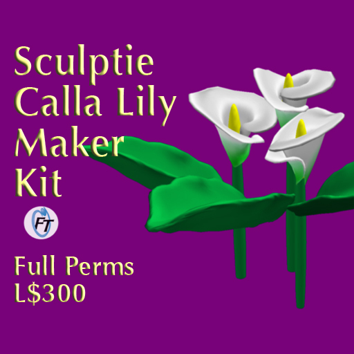 Second Life Marketplace - Flying Tribe--Sculptie Calla Lily Maker Kit