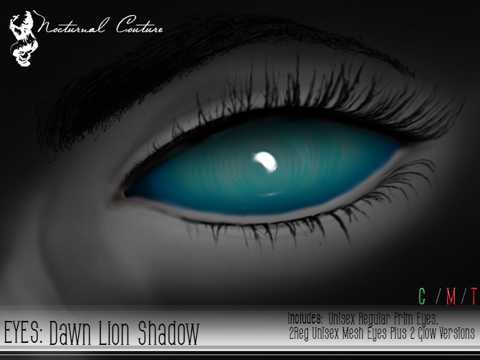 Second Life Marketplace - NC : Dawn Lion Shadow Eyes With Resizer