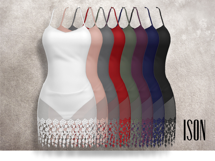 Second Life Marketplace - ISON - bodysuit lace dress (all colors)