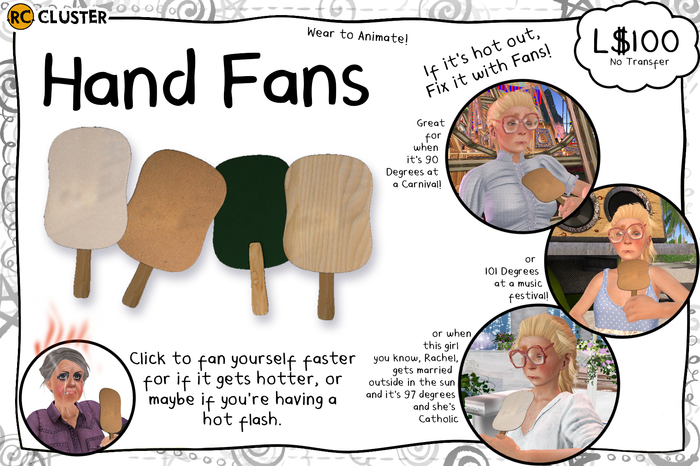 Second Life Marketplace - -RC- Hand Fans