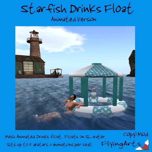 Second Life Marketplace - !FA! Starfish Animated Drink Float