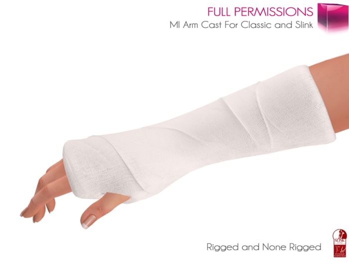 Second Life Marketplace - Full Perm MI Arm Cast For Classic and Slink