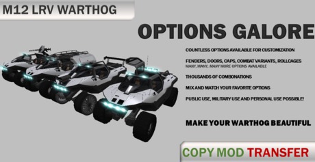 Second Life Marketplace - [UPDATED] M12 Warthog [LRV/LAAV]