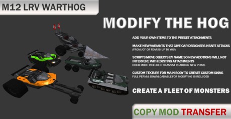 Second Life Marketplace - [UPDATED] M12 Warthog [LRV/LAAV]