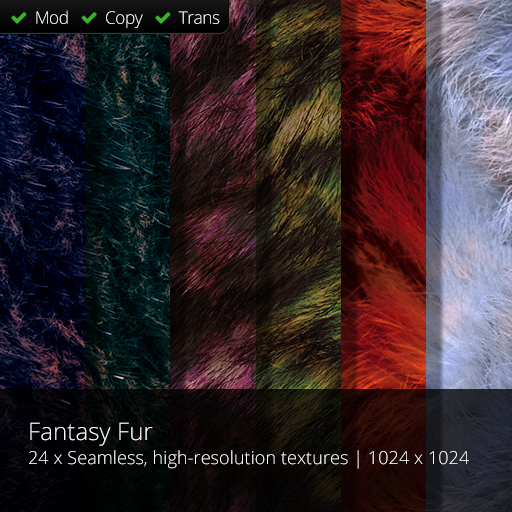 Second Life Marketplace - 24 x Seamless Fantasy Fur (Compilance Textures)