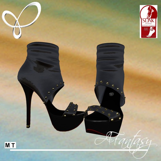 Second Life Marketplace - Afantasy MEDIUM SLINK Black Carla Boots