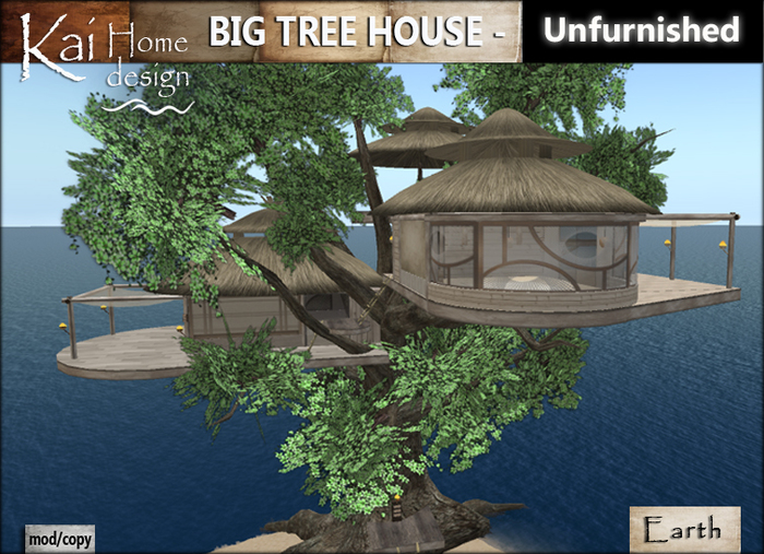 Second Life Marketplace - KAI -BIG Treehouse Earth-Unfurnished
