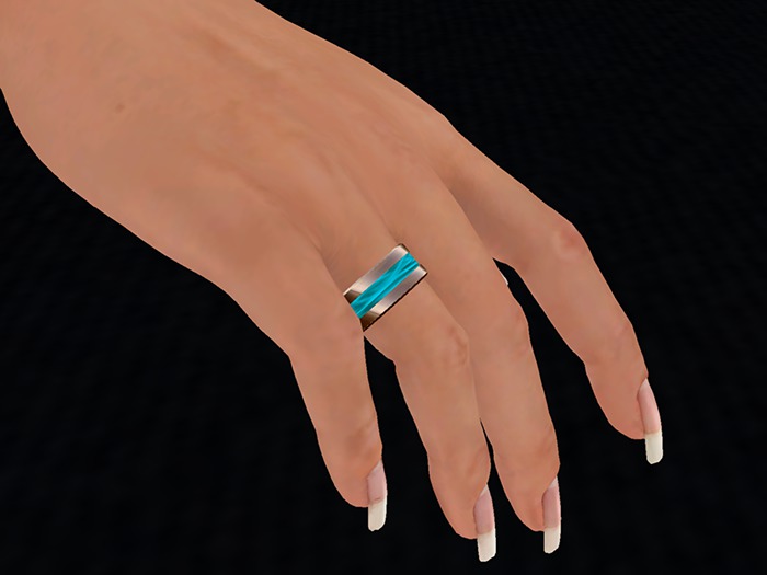 Second Life Marketplace - Rose Gold and Turquoise Follower Ring ...