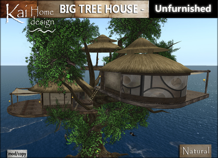 Second Life Marketplace - KAI -BIG Treehouse Natural Unfurnished