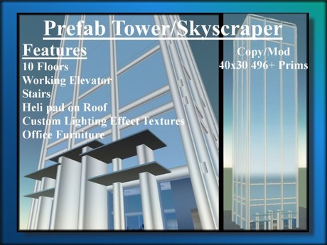 Second Life Marketplace - Artisan Prefab Tower SkyScraper