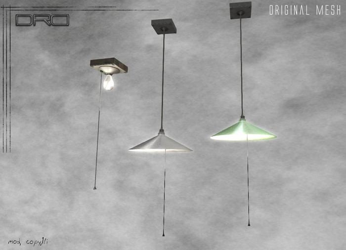 Second Life Marketplace - -DRD- industrial lights - hanging set