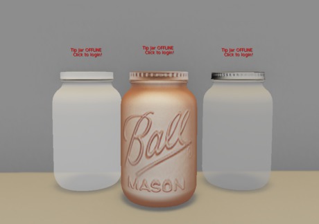 Second Life Marketplace - Friggle Fraggle: Mason Tip Jar (White, Silver ...