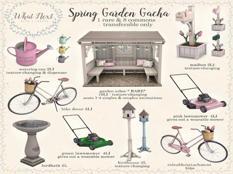Second Life Marketplace - {what next} Spring Garden Watering Can (boxed)