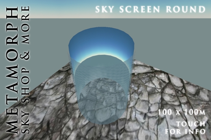 Second Life Marketplace - Metamorph Sky Screen ROUND 100x100