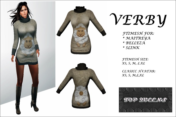 Second Life Marketplace - Verby Rolled Neck Sweater