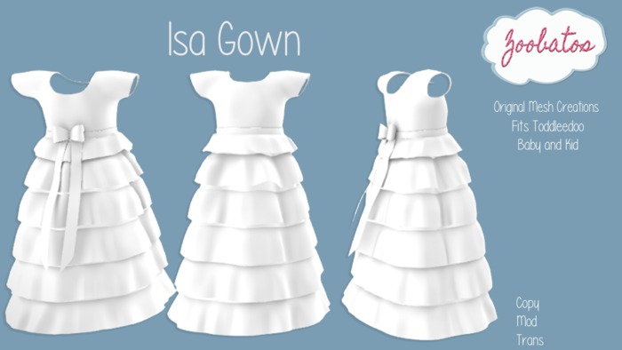 Second Life Marketplace - DEMO Zoobatos - Isa Ball Gown TD Builders Kit