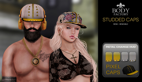 Second Life Marketplace - [BODY FACTORY] Studded Cap (Ilusion)