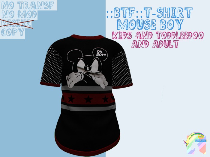 Second Life Marketplace - ::BTF::Shirt Mouse BOY