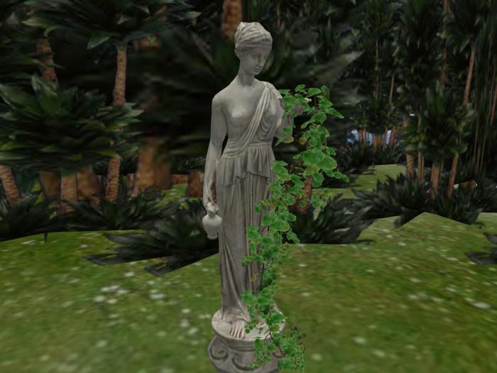 Second Life Marketplace - TM Venus with Pitcher, Bowl and Ivy Vines Statue