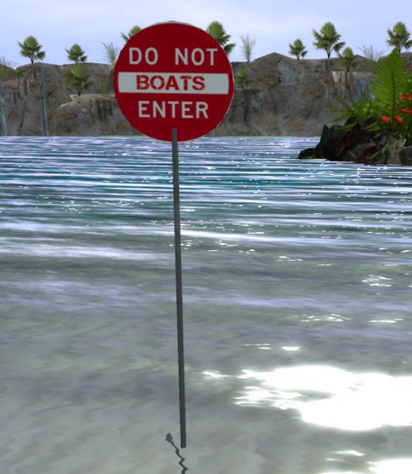 Second Life Marketplace - DO NOT ENTER BOATS SIGN