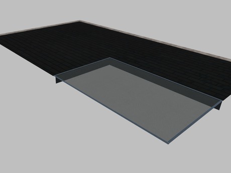 Second Life Marketplace - 1 LI Flat Roof with skylight - OPQ Roof F05B ...