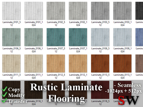 Second Life Marketplace - -SW- Seamless Rustic Laminate Texture Pack ...
