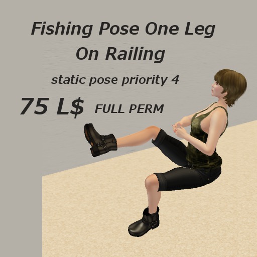 Second Life Marketplace - fishing pose one foot propped up
