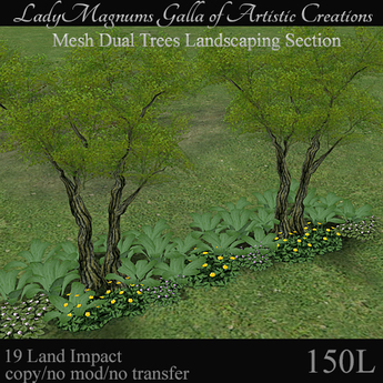 Second Life Marketplace - LadyMs Mesh Dual Trees Landscaping Section