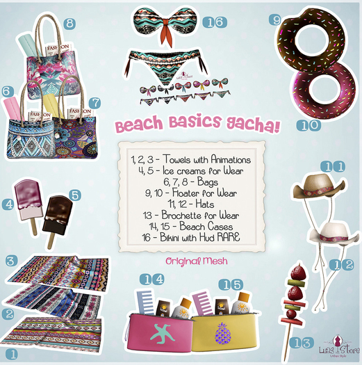 Second Life Marketplace - Luas Beach Basics Ice Cream Strawberry
