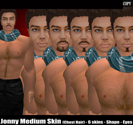 Second Life Marketplace - Male Skins - Full pack 6 Men Skins - Shape ...