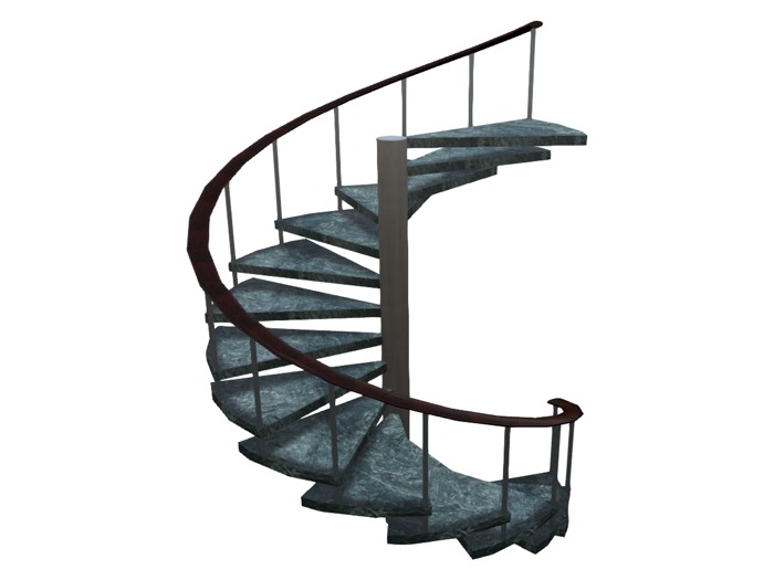 Second Life Marketplace - 5 LI 14 Step Quality Mesh Spiral Staircase ...