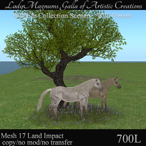 Second Life Marketplace - LadyMs Wildlife Collection Scenery: Wild Horses